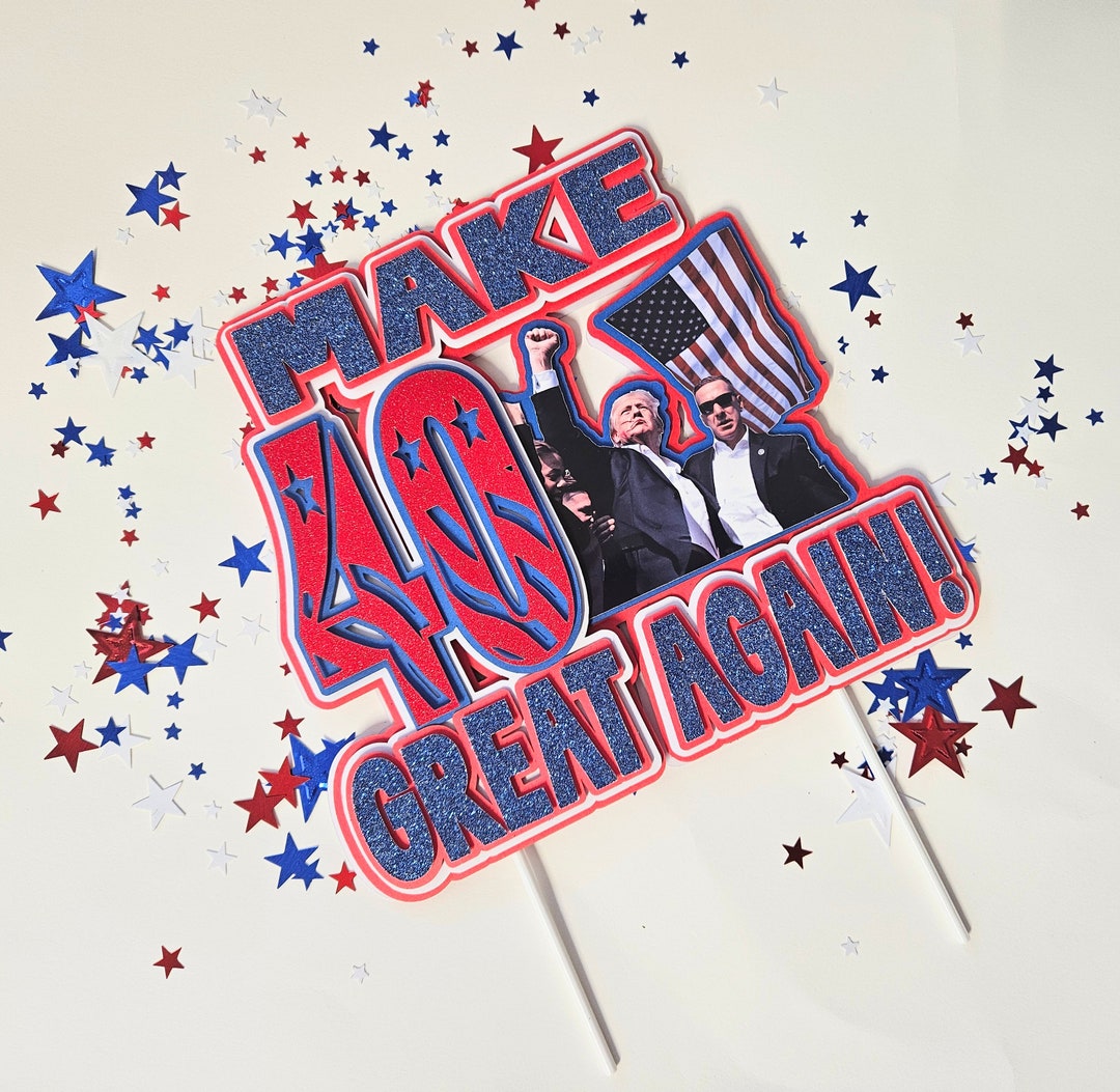 TRUMP Cake Topper Trump Birthday Trump Cake Personalized Cake Topper - Etsy