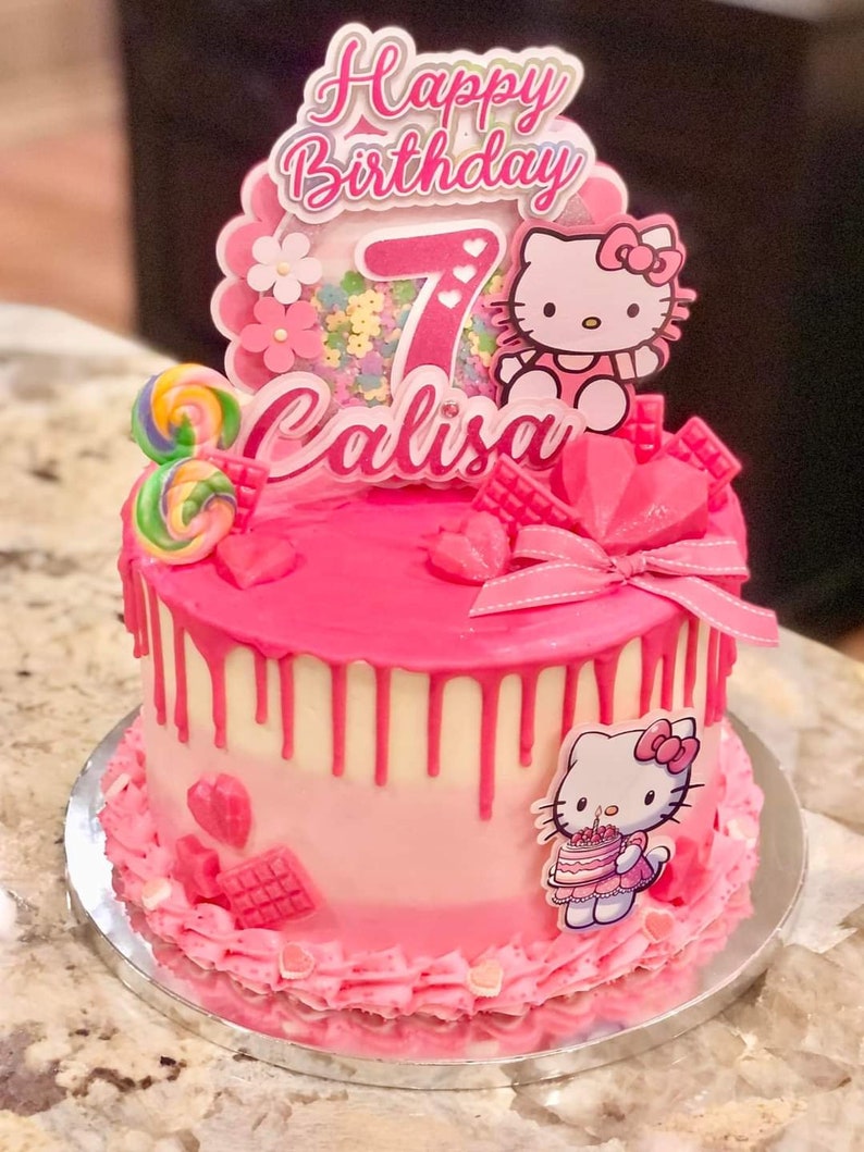 Hello Kitty Cake Topper Hello Kitty Birthday Hello Kitty Party Decor ...