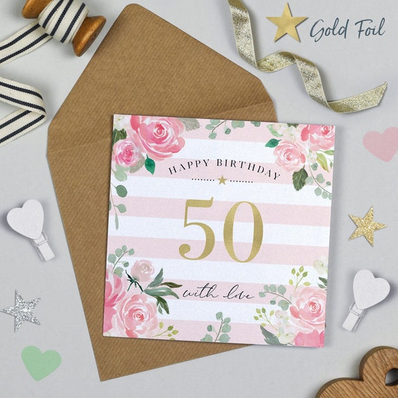 Milestone 50th Birthday Card | Etsy