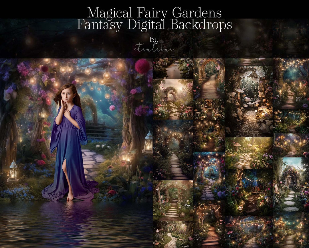 Magical Fairy Garden Digital Backdrops: Fantasy Photography (digital ...