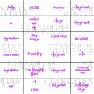 Valentine Neon Sign Overlays, Digital Neon Sign Overlays, Valentine's ...