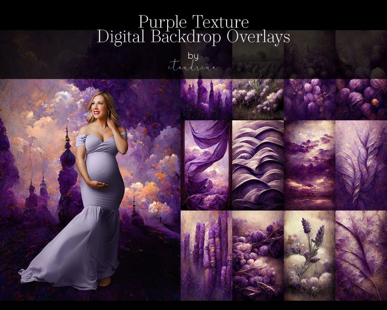 Purple Texture Overlays Purple Fine Art Textures Photoshop - Etsy