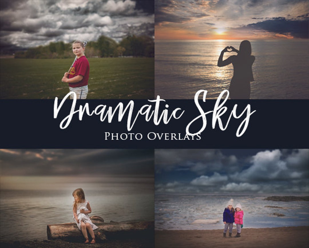 Dramatic Sky Overlays, Overlays for Photoshop, Dark Sky Overlay, Night ...