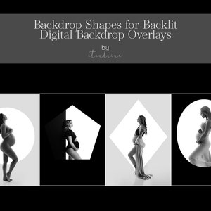 Background Shape Backdrops for Backlit Images, .PSD Black and White Backdrop Frames, Backlit ...