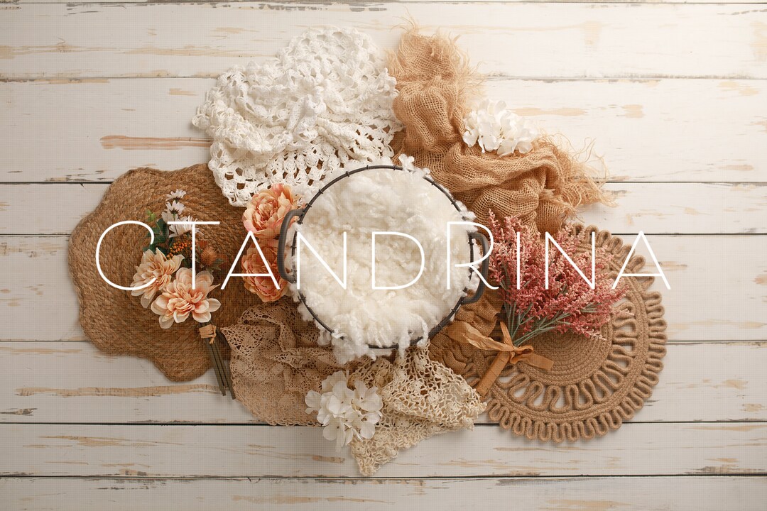 Newborn Digital Backdrop, Boho Theme Newborn Digital Background, Baby ...