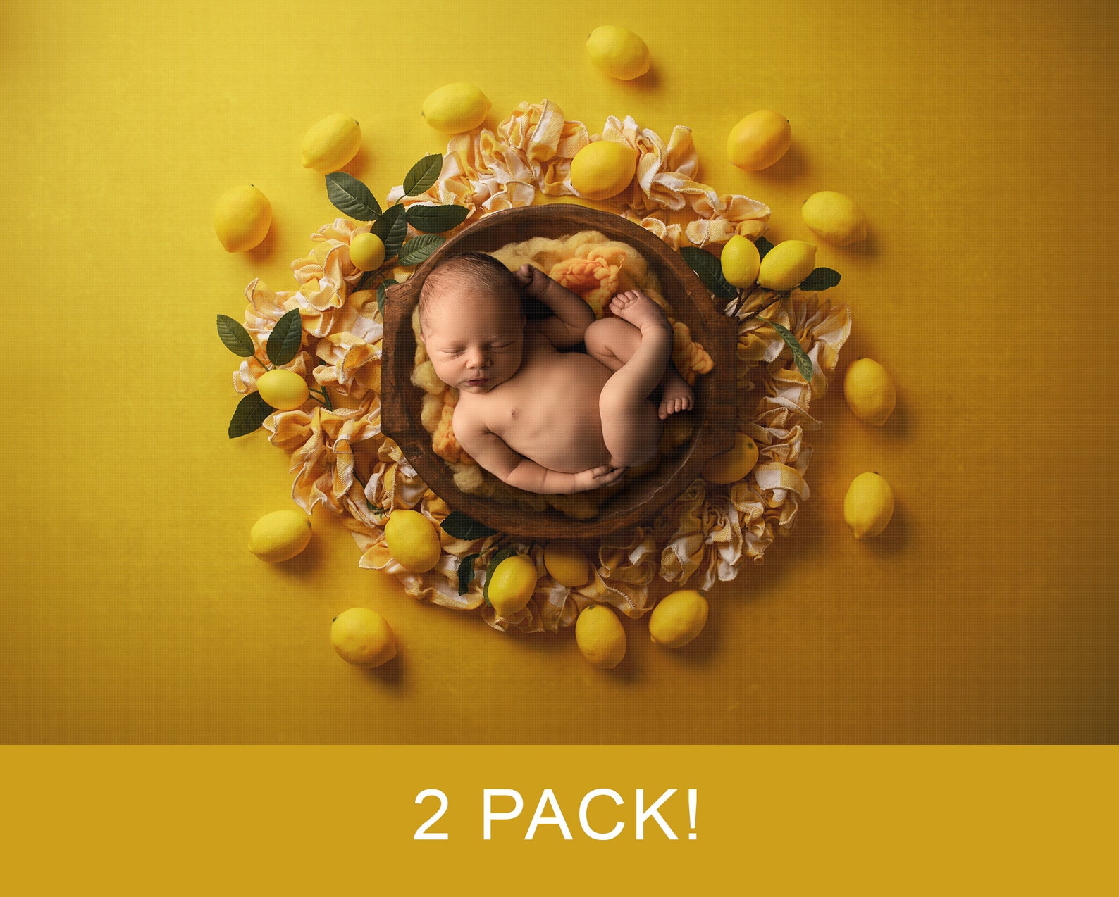 Lemon Themed Newborn Digital Backdrop, Lemon Baby Backdrop, 2 Pack ...