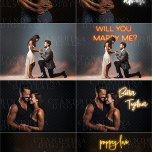 Valentine Neon Sign Overlays, Digital Neon Sign Overlays, Valentine's ...