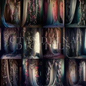 Princess Floral Texture Backdrop Overlays, Maternity Backdrop Overlays ...