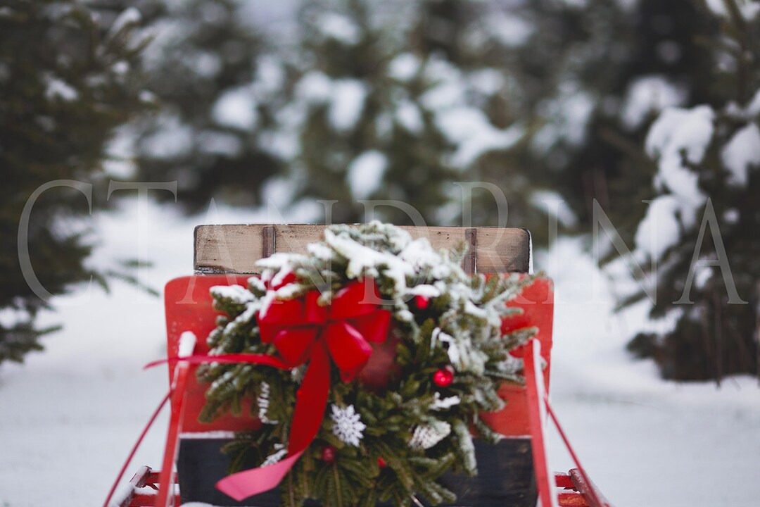5 Santa Sleigh Digital Backdrops, Sleigh Digital Background, Christmas ...