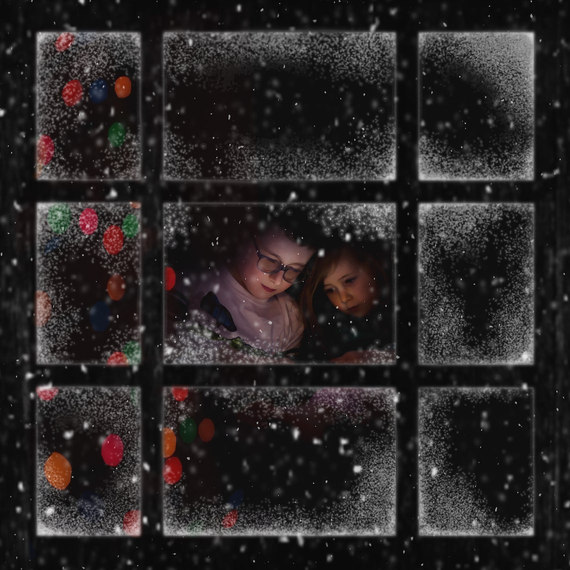 Frosted Window Pane Overlay Winter Overlay for Digital - Etsy