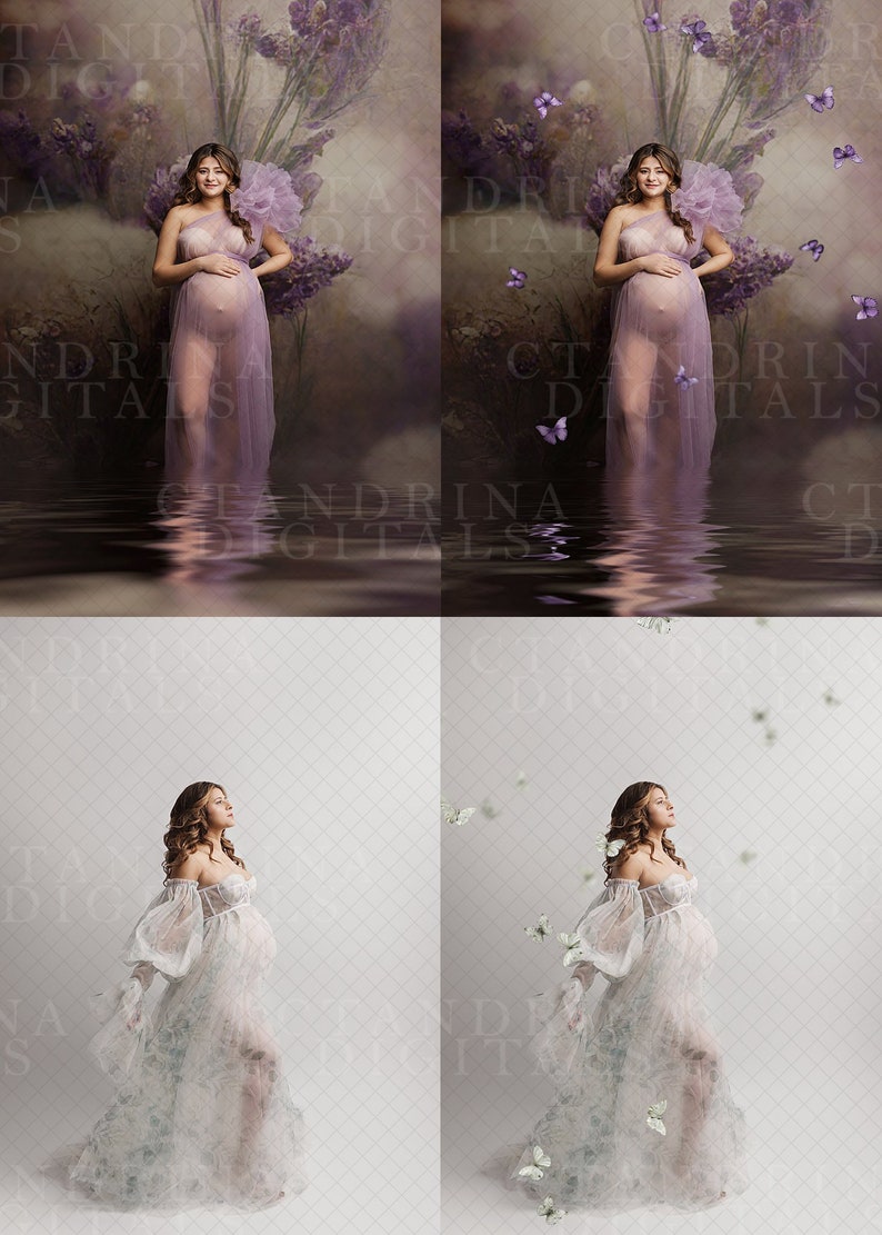 Butterfly Maternity Digital Backdrop Overlays (PNG) - Etsy