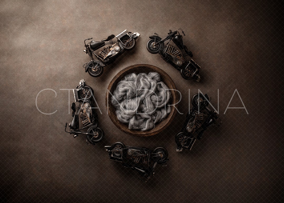 Motorcycle Newborn Digital Backdrop: Baby Biker Photo Prop (digital ...