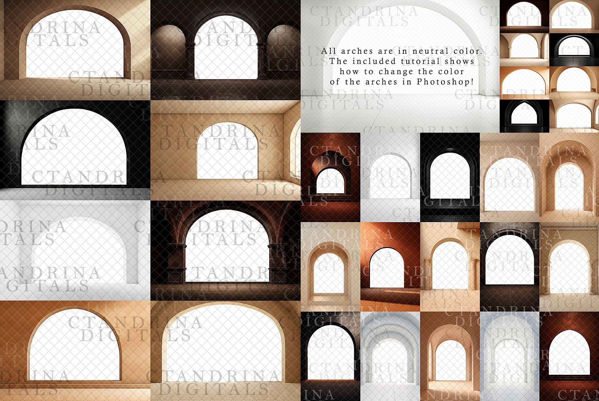 Arch MEGA Pack: PNG Photo Overlays & Digital Backdrops (digital ...