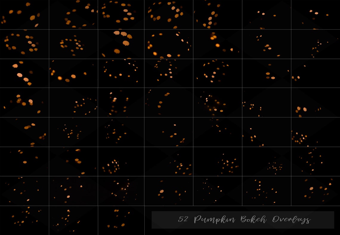 115 October Light Bokeh Overlays Orange Light Bokeh Pumpkin - Etsy
