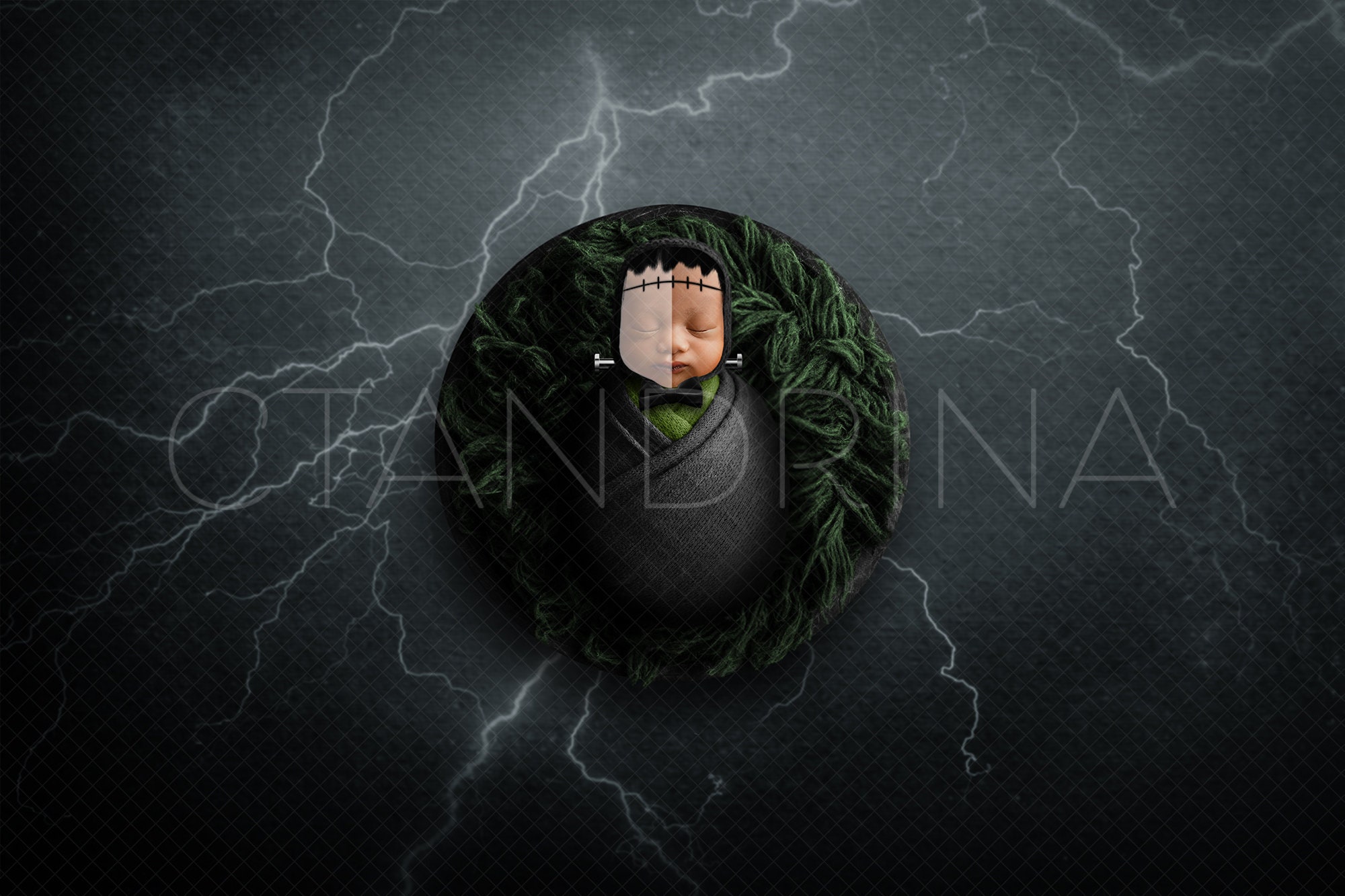 Frankenstein Baby Digital Backdrop: Halloween Monster (PNG) - Etsy