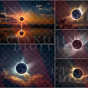 Solar Eclipse Inspired Digital Backdrops, 2 FREE Rock Overlays, Solar Eclipse Digital Backdrops ...