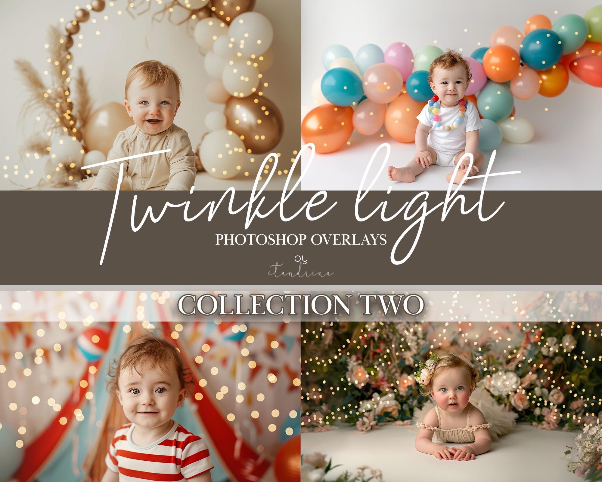 Twinkle Light Photo Overlays Collection 2: Cake Smash Photography ...