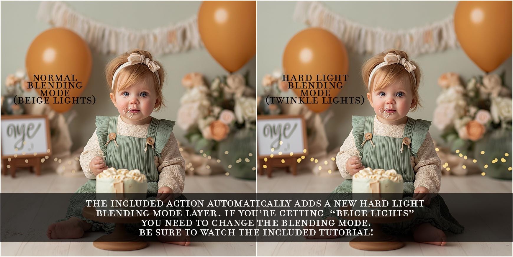 Twinkle Light Photoshop Brushes: Cake Smash Bokeh, String Lights ...