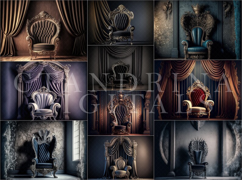 Chairs of Royalty Digital Backdrops Luxury Maternity - Etsy