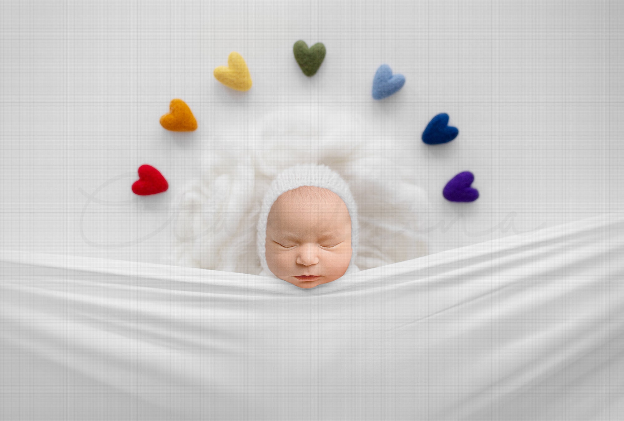 Rainbow Baby Newborn Digital Backdrop Baby Under Covers | Etsy