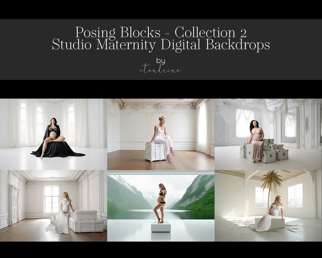 White Box Digital Backdrops Collection 2, White Prop Box Maternity ...