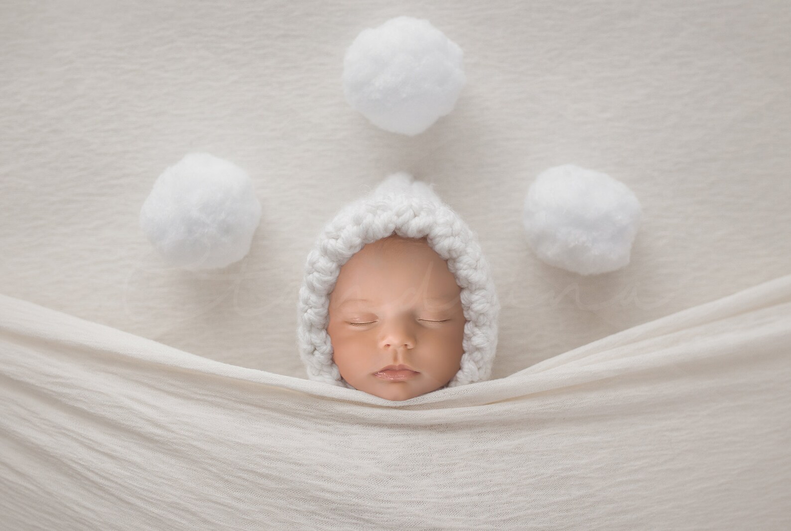 Eskimo Baby Under Covers With Snowballs Newborn Digital - Etsy