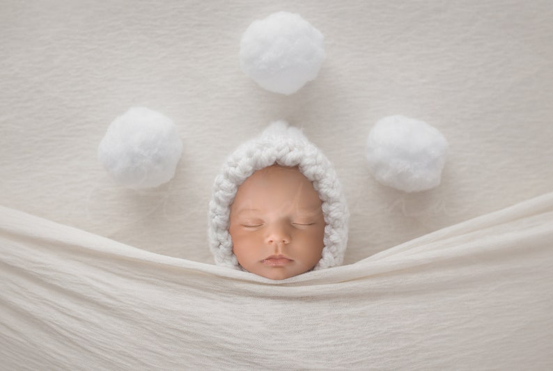 Eskimo Baby Under Covers With Snowballs Newborn Digital - Etsy