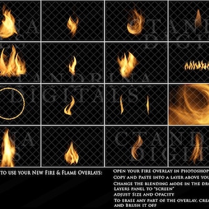 30 Fire and Flame Overlays, Cool Photo Overlays, Ring of Fire, Fire and ...