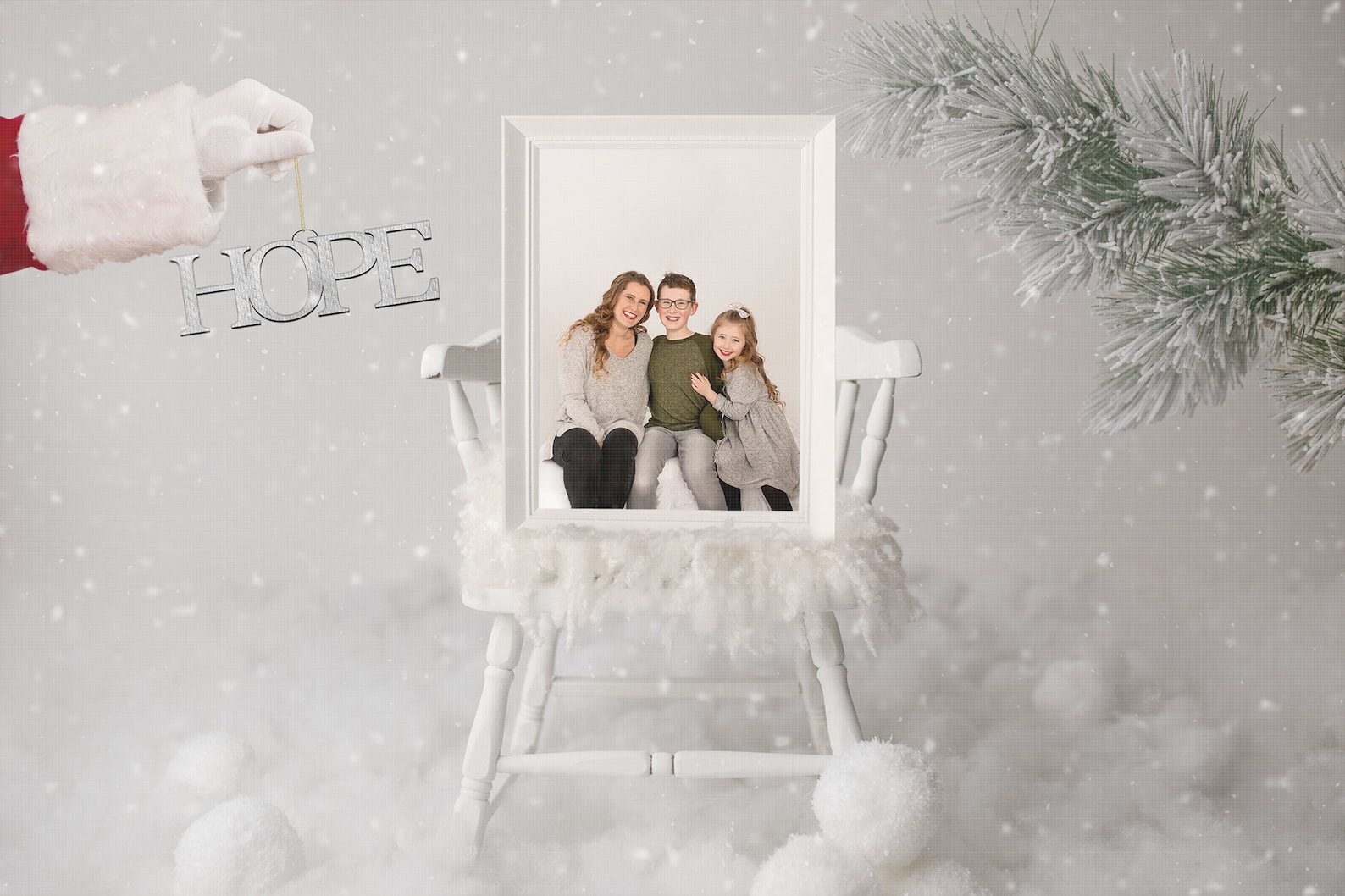 Santa Photoshop Template, Photo Templates, PNG Template for Christmas ...