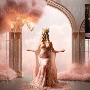 Pink Goddess Digital Backdrops, Pink Princess Backdrops, Maternity ...