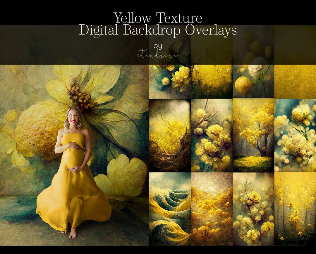 Yellow Texture Overlays, Yellow Fine Art Textures, Photoshop Textures ...