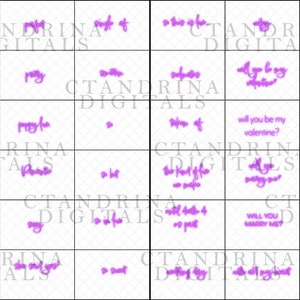 Valentine Neon Sign Overlays, Digital Neon Sign Overlays, Valentine's ...