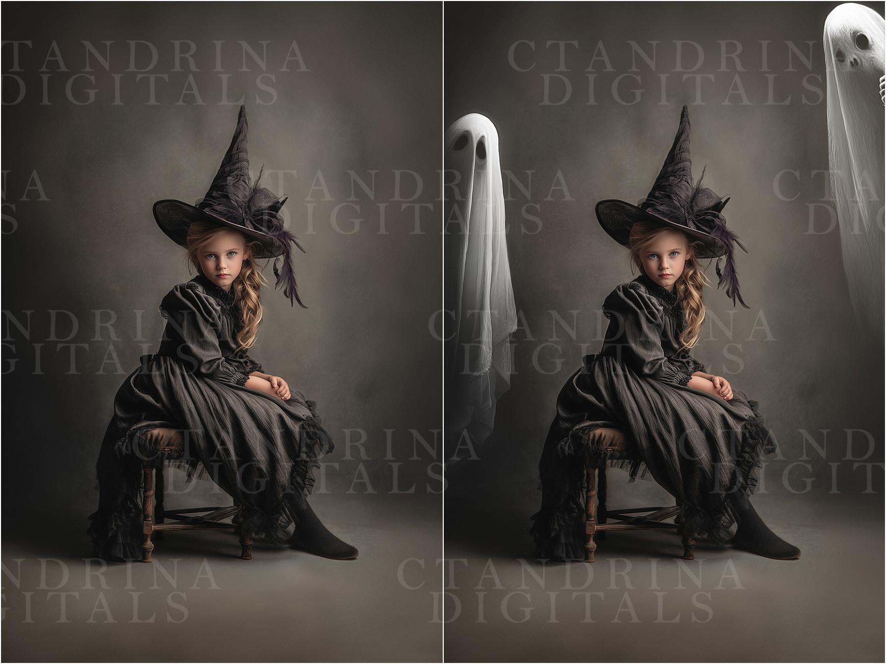 Peeking Ghost Backdrop Overlays: Halloween Digitals for Photoshop ...