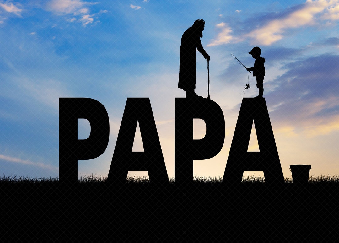 Papa Silhouette Digital Backdrop Father's Day Digital - Etsy