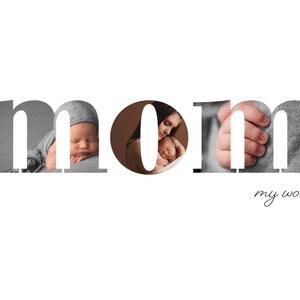 MOM Photo Template: Mother's Day Card Overlay (PSD Digital Download) - Etsy