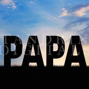 Papa Silhouette Digital Backdrop, Father's Day Digital Backdrop for ...