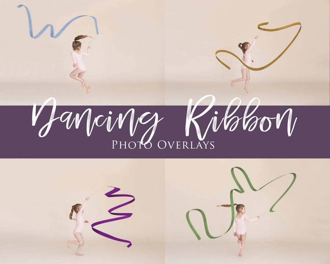 Dancing Ribbon Photo Overlays, Colorful, Flowing Ribbon Overlays ...