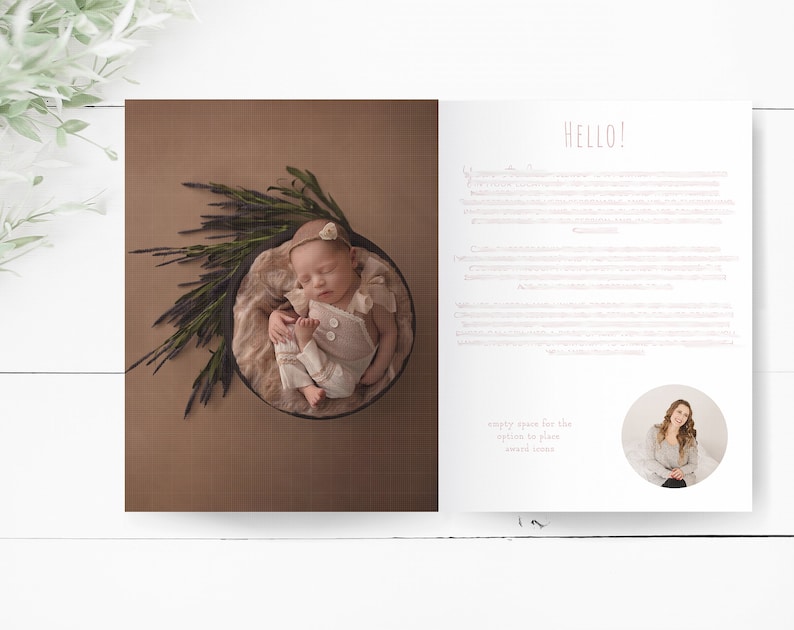 Newborn Session Guide Templates .PSD Layered Photoshop Files - Etsy