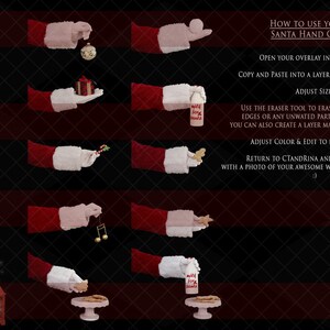 15 Santa Hand Overlays, Santa Claus Overlays, Santa Hand .PNG, Santa ...