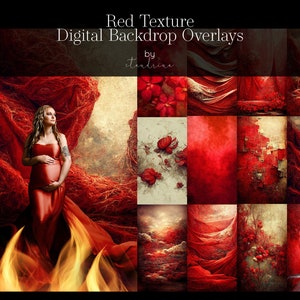 Red Texture Overlays, Red Fine Art Textures, Photoshop Textures ...