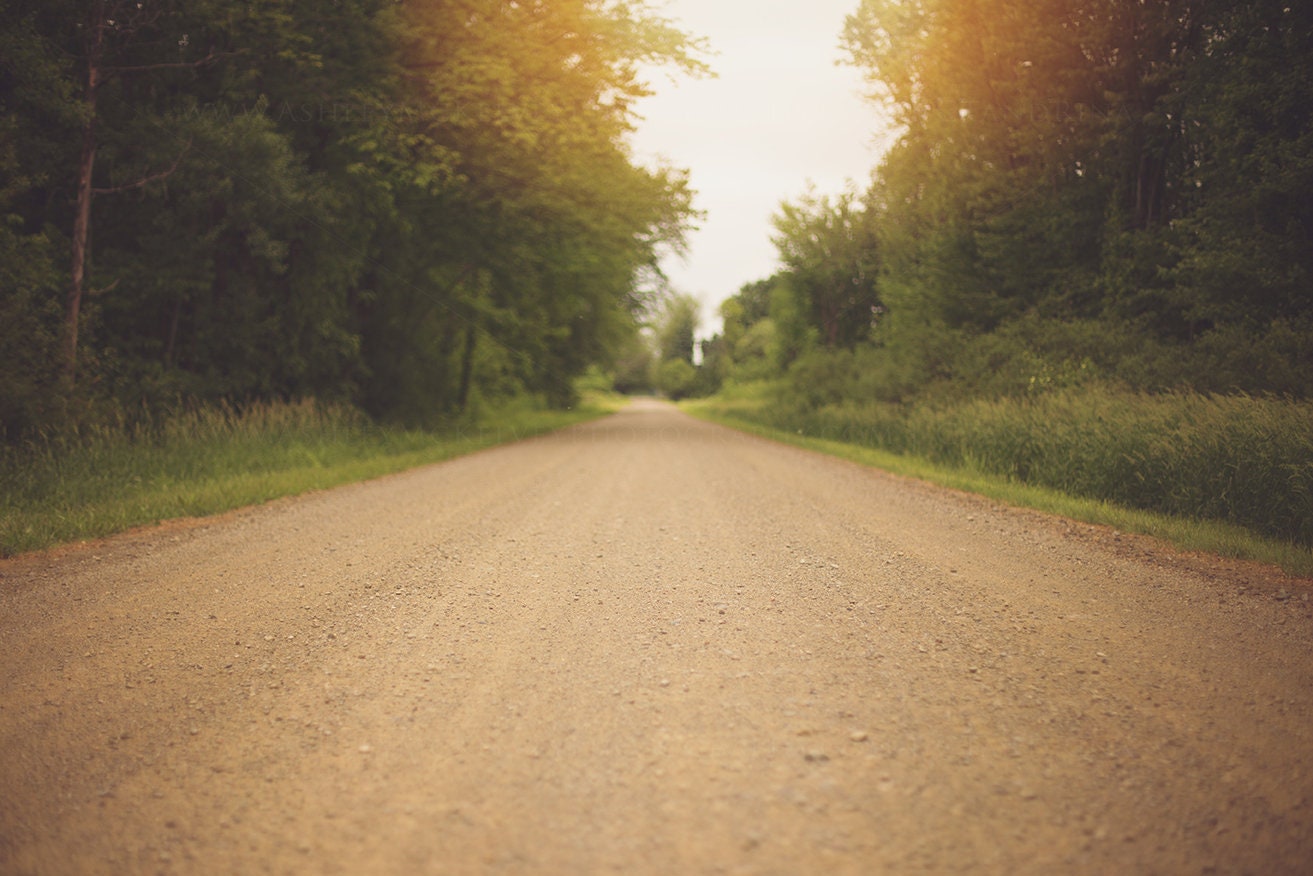 Dirt Road Digital Backdrop, Sunset Country Road, Golden Light Backroad ...