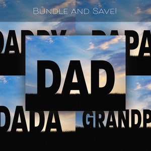 Dad and Grandpa Silhouette Digital Backdrop Bundle Pack, Father's Day ...