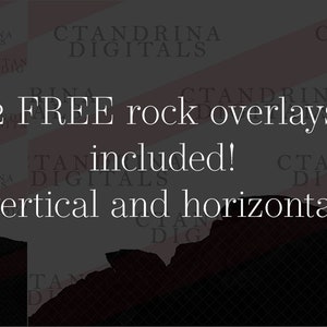 Solar Eclipse Inspired Digital Backdrops, 2 FREE Rock Overlays, Solar ...