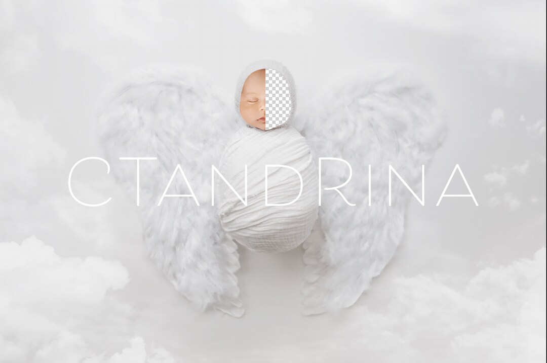 Angel Baby Newborn Digital Backdrop, Angel Wings Newborn Digital ...