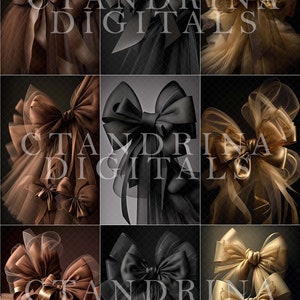 Beautiful Bow Digital Backdrop Overlays, Bow Digital Backdrops, Ribbon ...