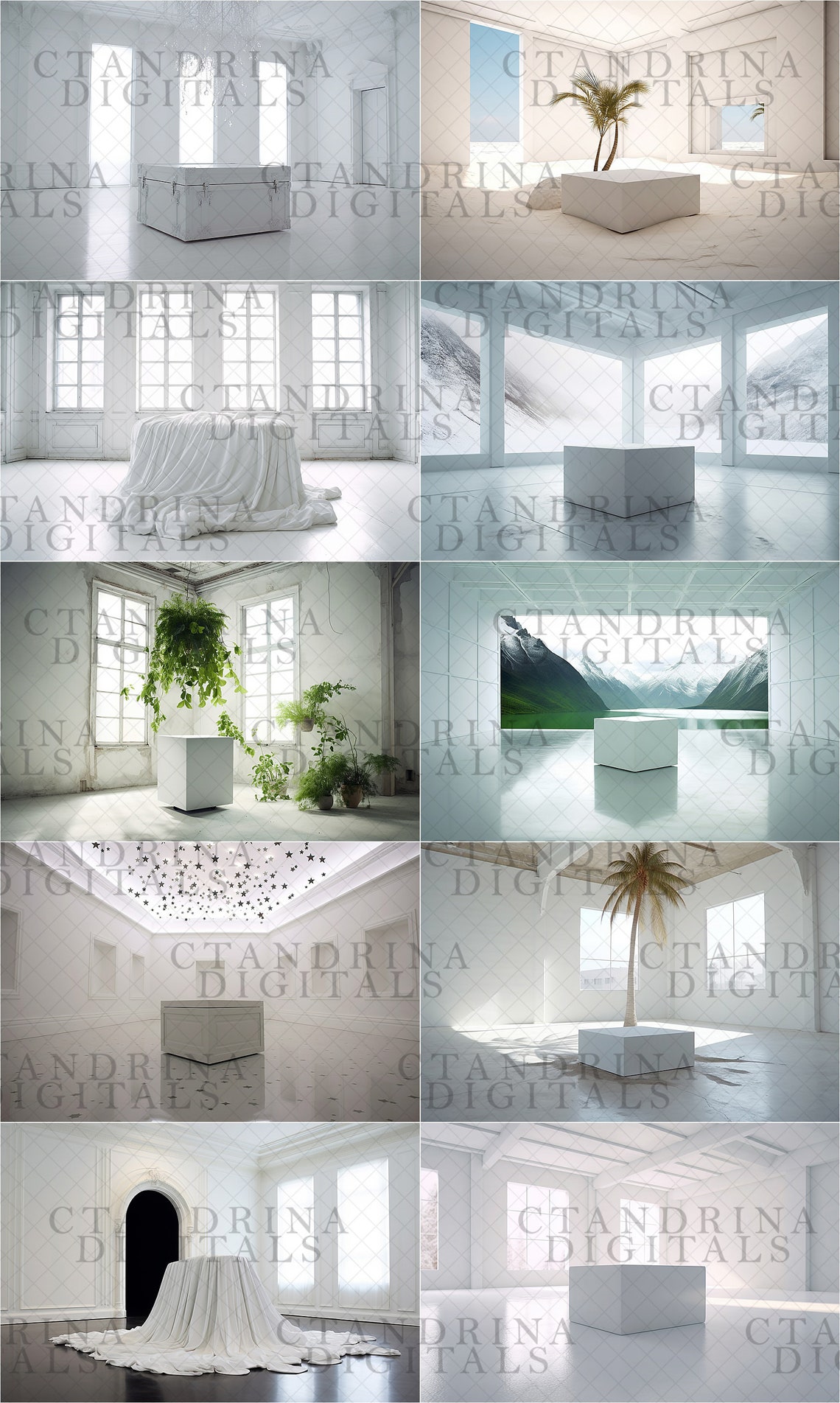 White Box Maternity Digital Backdrops: Posing Blocks Collection 2 ...
