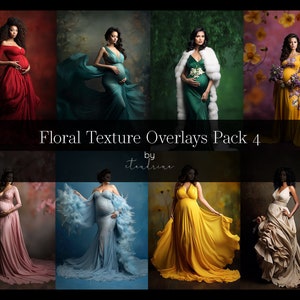 Floral Texture Overlays: Maternity Photography Backdrops (digital ...