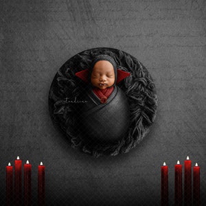 Vampire Baby Newborn Digital Backdrop, Halloween Newborn Digital ...
