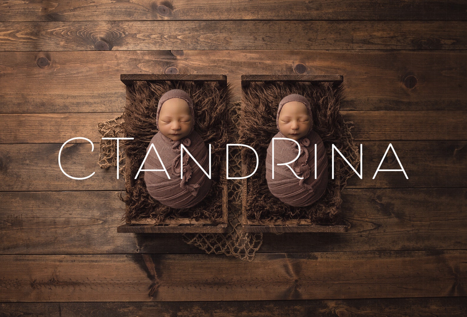 Twin Newborn Digital Backdrop: Wooden Beds, Baby Photography (digital ...