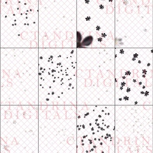 Falling Flower Backdrop Overlays, Tiny Floral Overlay, Flower Backdrop ...